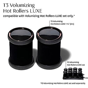 T3 - Volumizing Hot Rollers LUXE (2 ct.) | Hair Curlers and Volumizers for All Hair Lengths | Pairs with T3 Volumizing Hot Rollers LUXE Set only