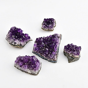 AierCrystal Amethyst Crystals, Amethyst Clusters ，Raw Amethyst, Natural Amethyst Healing Crystal Stones (About 2 Ounces)
