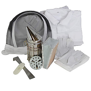 Hoover Hives 10 Frame Langstroth Beehive Dipped in 100% Beeswax Starter Kit (1 Deep Box& Accessories)