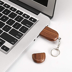 Novelty Wood USB 3.0 Flash Drive 32GB Data Storage Memory Stick USB Stick Pendrive with Wooden Box (Brown)