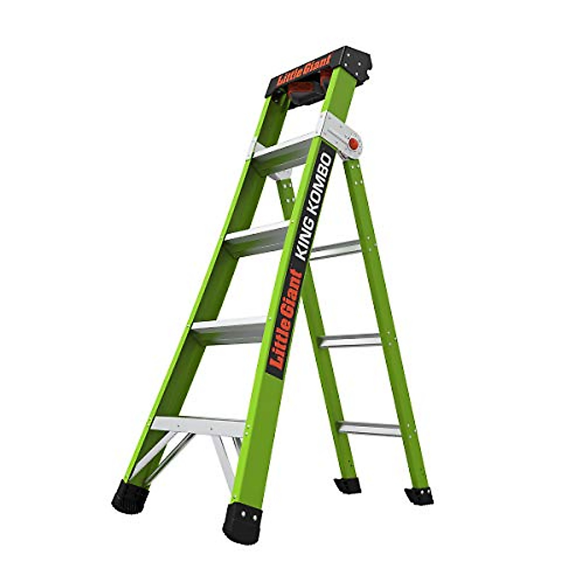 Little Giant Ladders, King Kombo, Professional, 5 Ft. A Frame, 8 Ft. Extension, Fiberglass, Type 1AA, 375 lbs Weight Rating, (13580-001)
