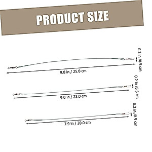 BESPORTBLE 60 Pcs Lure Anti-Bite Line Professional Fishing Leader Fishing Wires Fishing Leading Ropes Fishing Equipment Fishing Leading Wire Fishing Tackles Swivel to Rotate Steel Major