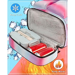 MATEIN Backpack with Lunch Compartment, Durable Insulated Cooler Lunch Bag for Women Nurse Teacher, 17 inch Laptop Backpack for Work Office Meal Prep Large Travel Daypack for Camping Picnic,Tie dye