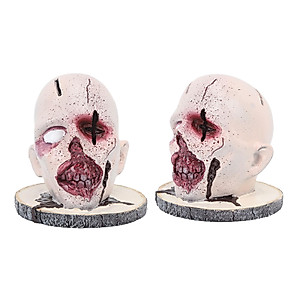 Topyond Skull Knife Holder,Halloween Kitchen Storage Head Holder Multifunctional Stable Decorative Horror Head Kitchen Storage Rack for Home