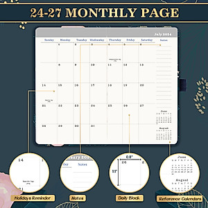 2024-2027 Pocket Planner - Jul 2024 - Jun 2027, 3 Year Monthly Planner 2024-2027, Academic Planner, Monthly Pocket Planner/Calendar, 6.3" x 3.8", 60 Note Pages, Inner Pocket, Pen Loop, Elastic Closure
