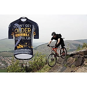 US Army Cycling Jersey Men, Short Sleeve Mountain Dirt Bike Shirt MTB Clothing Biking Gear Tops Riding Road Outfit BMX Clothes Bicycle Apparel Ciclismo Uniform XL