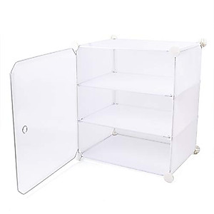 Shoes Storage Box Shoes Organizer Cabinet with Doors Free Combination White Standing Storage Drawer Shelf 3x 12 Cube Unit for Entryway Hallway Living Room 19.6x 12.6x 73.6in
