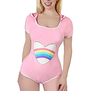 Littleforbig Cotton Onesie Pajamas Bodysuit – Teddy Bear Onesie Pink 4XL