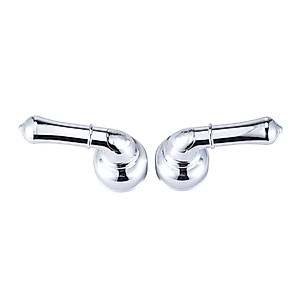 Dura Faucet DF-RKC-CP RV Replacement Hot and Cold Classic Handles - Metallic Plating Over ABS Models Only (Chrome Plated Over ABS Plastic)