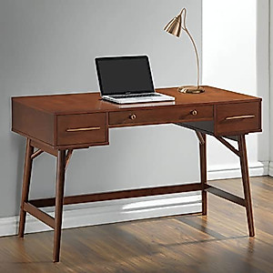 Coaster Furniture 3-Drawer Writing Desk Walnut 800744