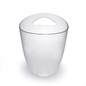 Nicunom 2 Pack Acrylic Ice Bucket, 3.2 L Wine Bucket Food Grade Storage Tub for Drinks and Parties Frosted Clear Tub Perfect for Wine, Champagne or Beer Bottles