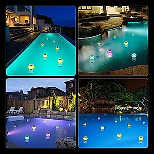 MAOWAPLG Solar Water Floating Pool Light, Outdoor Waterproof Inflatable Floating Light Solar Powered Pond Light Pool Floating Decorative Night Light for Beach Pond Garden Party Decorations