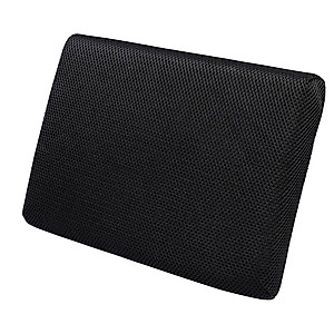 Rectangle Soft Memory Foam Chair Pad Cover Non-Slip Breathable Air Mesh Saddle Bar Stool Seat Cushion with Snap-on Button Tie for Home Kitchen Dining Bench School Office Chair Black, 13.4 x 9.4 Inch