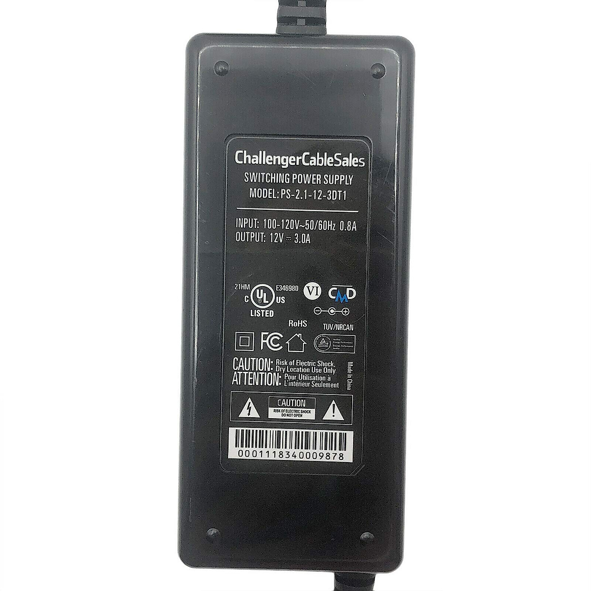 Challenger PS-2.1-12-3DT1 Cable Sales Switching I.T.E Power Supply 12V 3A for D3G1604W DCX3600 MG1