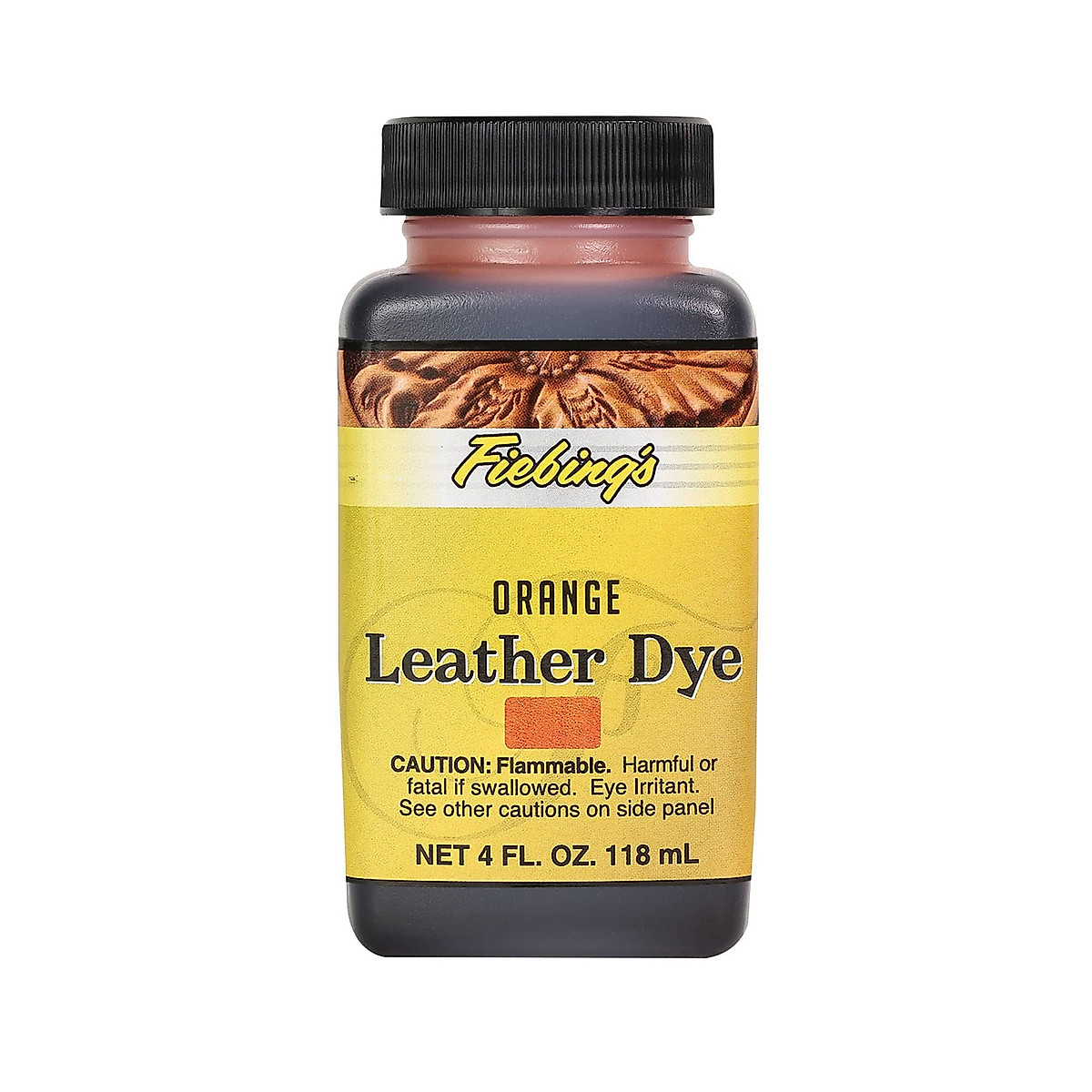 Fiebing's Leather Dye - Alcohol Based Permanent Leather Dye - 4 oz - Orange
