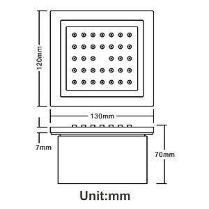 Yalsfowe Shower Body Jet Sprays 4PCS, Square Massage Spa Sprays, Rain Showerhead Side, Wall Mounted Shower Head, Angle Adjustable, High Pressure Shower Head,Black