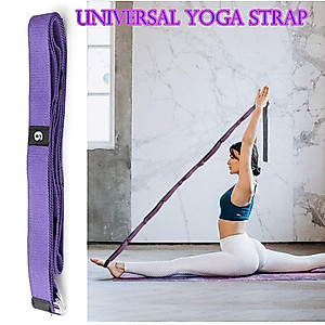 Kvittra Upgraded Yoga Strap for Stretching, Leg Stretcher Pilates Equipment for Home Gym, Back Bend Assist Trainer Waist Flexibility Workout Bands for Physical Therapy Ballet Dance Splits Gymnastics