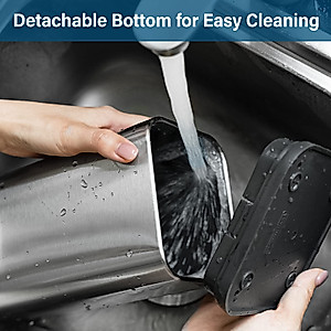 CHUYIREN Knife Holder, Knife Block without Knives,Universal Stainless Steel Knife Storage with 3.5" to 8" Knives, Slots for Scissors and Sharpening Rod, Knife Holder for Kitchen Counter