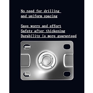 Caster Wheels, 1 Inch Casters, Wheels for Furniture Casters Set of 4 Directional Casters & Swivel Casters & Brake Casters, Industrial Wheels for Cart Rubber Silent Casters(2fixed + 2brakes)