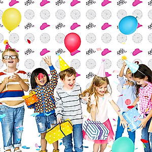 FALIZIFU 6 Packs Cowgirl Bachelorette Party Decorations Cowgirl Disco Ball Garland Kit Cow Girls Hanging Swirls Paper Cutouts for Birthday Bridal Shower Bachelorette Party Supplies