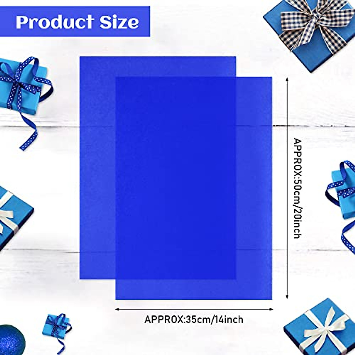 NEBURORA 120 Sheets Blue Tissue Paper 14 x 20 Inches Navy Blue Wrapping Tissue Paper Bulk Blue Wrap Paper Sheets for Gift Bags Packaging Floral Filler Crafts Birthday Baby Shower Wedding Decor(Blue)