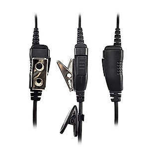 PROMAXPOWER 1-Wire FBI Security Acoustic Clear Tube Earpiece Headset with PTT Mic for Motorola Two-Way Radios PMLN7157A, SL300, SL2600, SL3500e, SL7550, SL7580e, SL1K