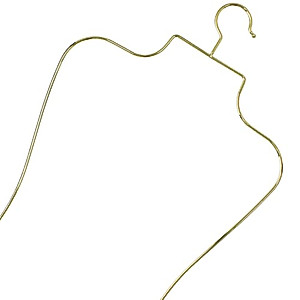 UTILE Lingerie Hangers Display Wire Metal Hangers Body Shape Bulk Hangers Gold Hangers for Clothes Bikini Swimwear Retail Hangers 10 Pack