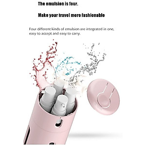 4-in1 Rotating Bottle for Toiletries, TSA Approved Travel Containers Leak Proof Silicone Travel Essentials Accessories 3oz for Shampoo Conditioner Lotion Body Wash (BPA Free) (White)