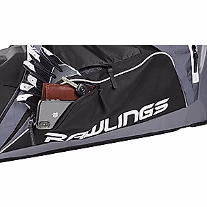 Rawlings | R1502 Wheeled Catcher's Bag | Baseball/Softball | Black