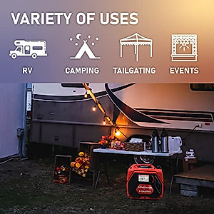 KOSTA Portable Inverter Generator, 2000 Watt Ultra Quiet Inverter Gasoline Generator, EPA III Compliant, Eco Mode Function, Ultra Light, Suitable for Backup Home and Camping(K-GAS2000)