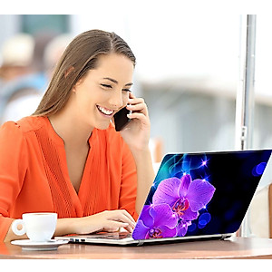 Laptop Notebook Skin Sticker Cover Decal Fits 12 13 13.3 14 15 15.4 15.6 inch Laptop Protector Notebook PC | Easy to Apply, Remove and Change Styles (Phalaenopsis)