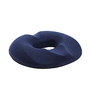 LittleJimmy Donut Pillow, Large Seat Cushion for Relief Tailbone Pain, Hemmoroid Treatment, Bed Sores, Prostate, Coccyx, Sciatica, Pregnancy, Postpartum, Ergonomic Design (Velour Cover for Male)