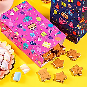 Pajean 28 Pieces Kids Birthday Party Favor Bags Birthday Goodie Bags Birthday Gift Bags Colorful Paper Treat Bags for Candy Snacks Favors Kids Birthday Baby Shower Anniversaries Supplies