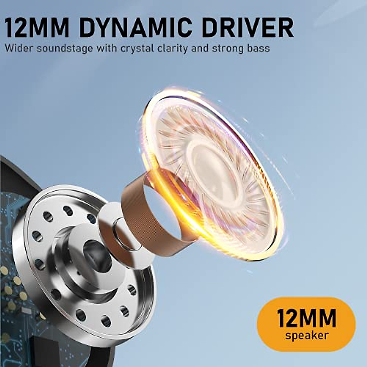 Active Noise Cancelling Wireless Earbuds, ANC Bluetooth 5.0 Headphones with Charging Case, Touch Control, Built-in 4 Mic Earphones, Deep Bass, 30H Playtime, Waterproof Headset for Android iOS