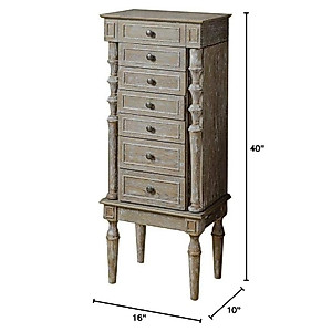 ACME Taline Jewelry Armoire - - Weathered Oak