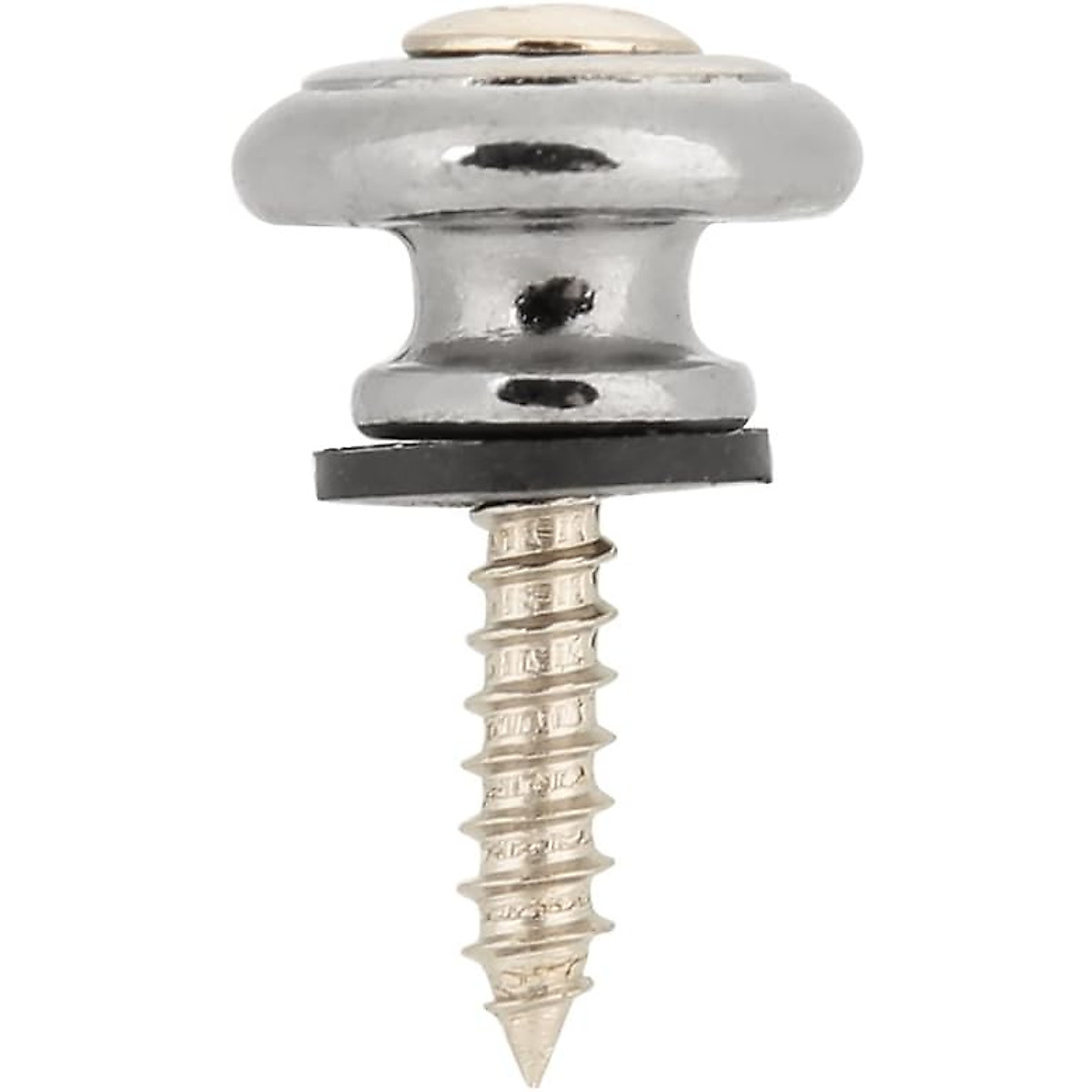 Tbest 10Pcs Mushrooms Head Guitar Strap Buttons Strap Locks Metal End Pin with Screw for Ukulele Electric Bass Silver, Black, Gold(Silver)