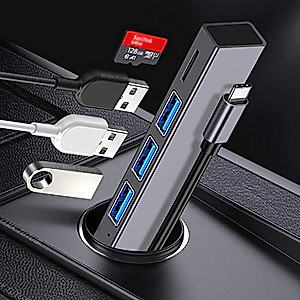 SHYPT Converter Dual USB Interface Car U Disk Listening to Songs Adapter Car Mobile Phone Charging Data Line Connection