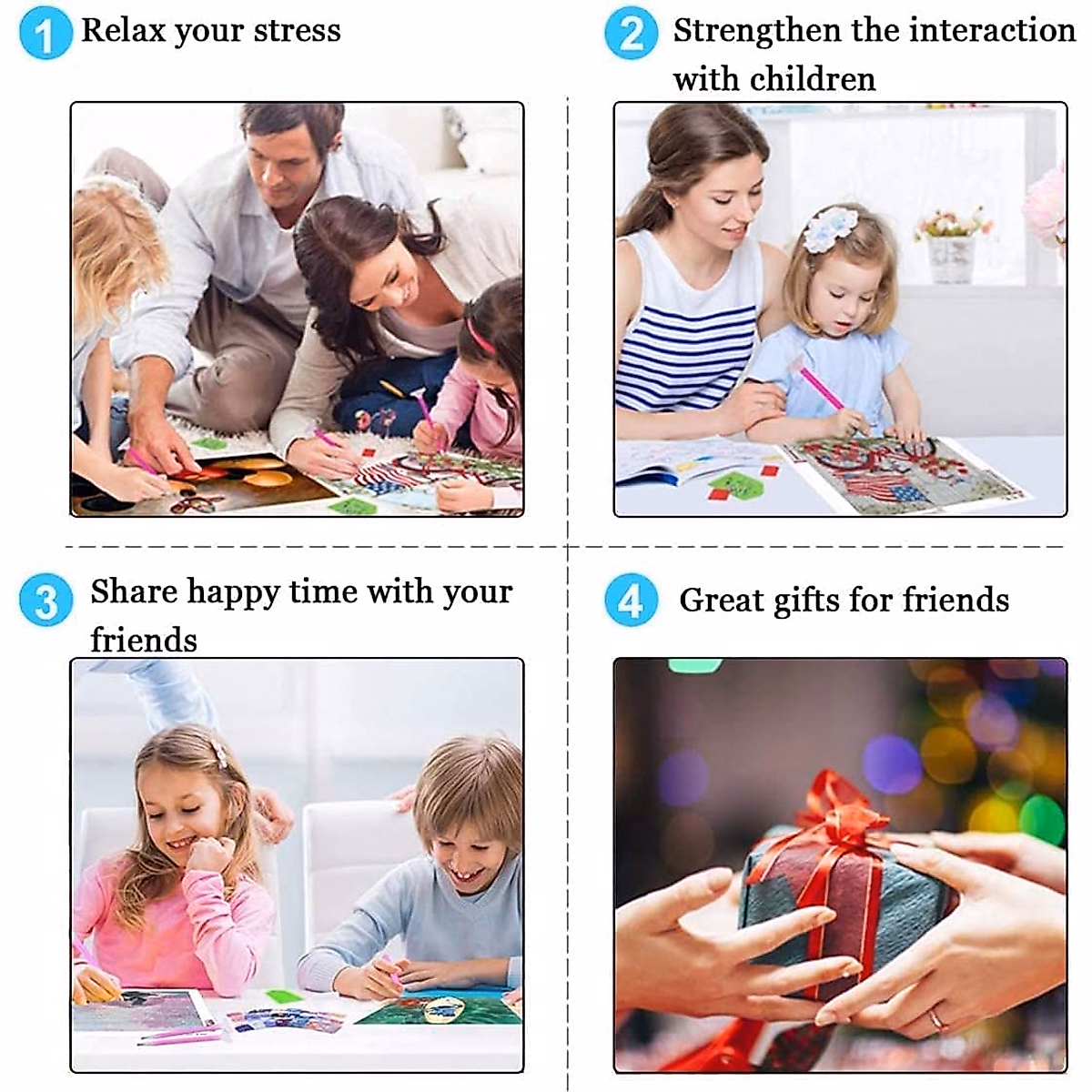 DIY 5D Diamond Painting by Number Kits,Full Drill Crystal Rhinestone Embroidery Pictures Arts Craft for Home Wall Decoration Christmas Vacation 12X16Inch