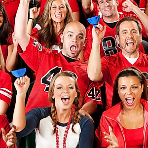 Set of 12 3-inch Cowbells with Handle, Hand Percussion Cow Bells Noise Makers for Sporting Events, Football Games (Blue)