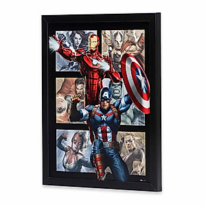 Marvel Avengers Framed Wood Wall Decor - Featuring Captain America, Iron Man and More - Classic Marvel Avengers Wall Art