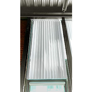 DALIX 84.5" White Vertical Blind Replacement Business Large Window Long (5 Qty)