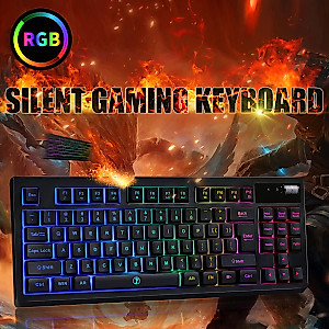 ZJFKSDYX L87 Wireless Gaming Keyboard, Rechargeable 3000mAh 2.4G LED Backlit Wireless Keyboard, Ergonomic Keyboard with Mechanical Feeling Keys for PC PS4 Xbox One Mac, Teclado Gamer (White)