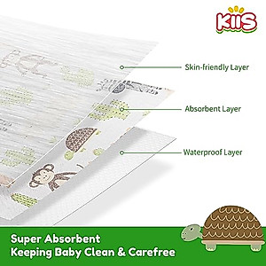KIIS Disposable Baby Bibs for Baby Boys and Girls - Individually Packaged - Hygienic, Soft and Leakproof (20 PCS) (Animal)