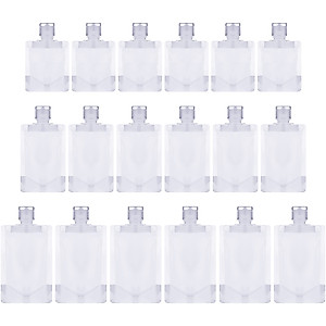 Outus 18 Pcs Travel Pouches for Toiletries Portable Travel Size Refillable Stand up Pouch Travel Fluid Makeup Packing Bag for Shampoo Conditioner Lotion Soap Liquids(30 ml, 50 ml, 100 ml)