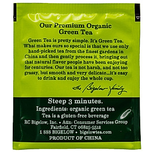 Bigelow Premium 100-Percent Organic Green Tea 176-Count Box