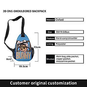 Zakely Un Verano Sin Ti Backpack Bunny Fans Backpack Travel Shoulder Backpack Cosplay Backpack for Men Women