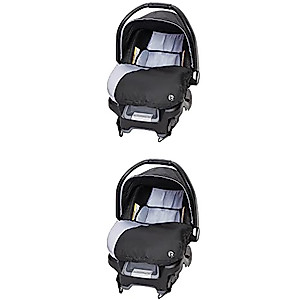 Baby Trend Sit N Stand Easy Fold Travel Double Baby Stroller and 2 Single Infant Car Seats Travel System with Safety Harnesses and Cover, Stormy