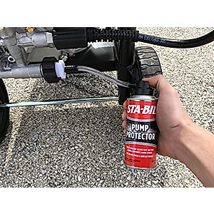 STA-BIL Pump Protector - Protects Pressure Washer Pumps and Other Internal Components During Storage, Next Gen Anti-Freeze and Lubricant Formula, 4oz (22007) , Red