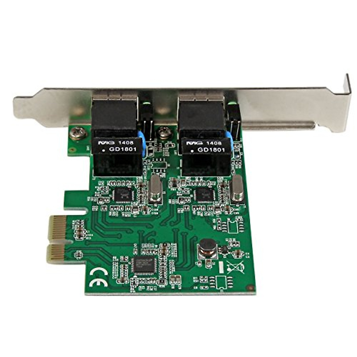 StarTech.com Dual Port PCIe Network Card - Low Profile - RJ45 Port - Realtek RTL8111H Chipset - Ethernet Network Card - Dual Port Gigabit NIC (ST1000SPEXD4)