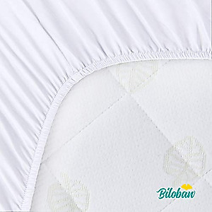 Cradle Bassinet Mattress Pad Cover for 36" × 18" Standard Cradle Mattress, Ultra Soft Microfiber Surface and Extra Waterproof Layer, Washer & Dryer Friendly
